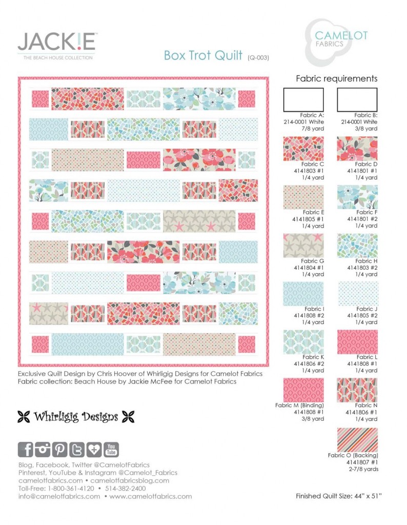 How To’s Day: Box Trot Quilt by Whirligig Designs | Camelot Fabrics ...